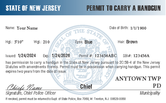 NJ Permit To Carry – NJ Liberty Cards