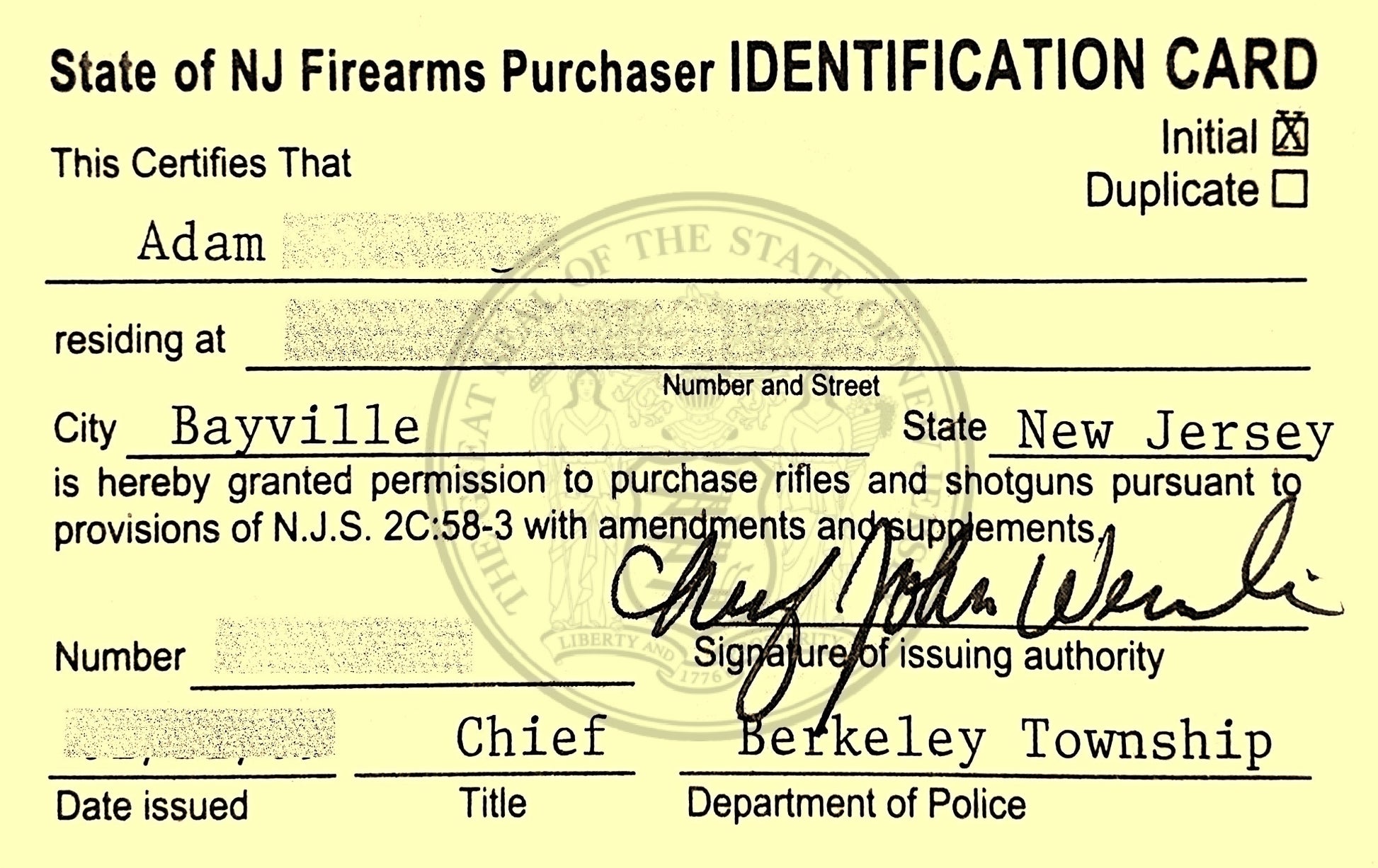 NJ Firearms ID Card (FID / e-FID) – NJ Liberty Cards