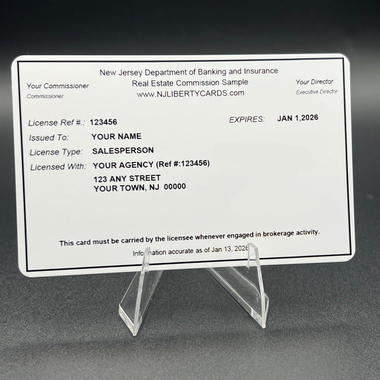 NJ Liberty Cards - Custom Plastic ID Cards