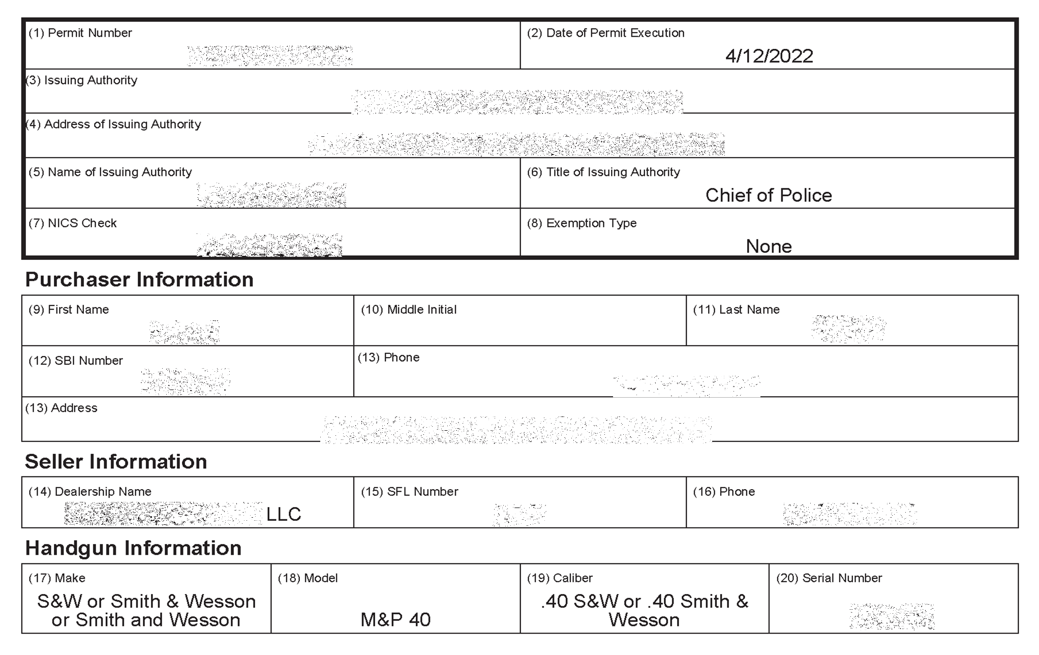 NJ Pistol Purchase Permit Registration – NJ Liberty Cards