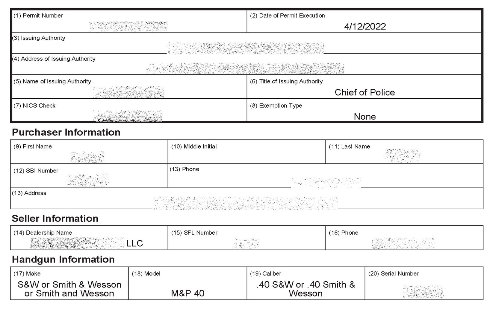 NJ Pistol Purchase Permit Registration – NJ Liberty Cards